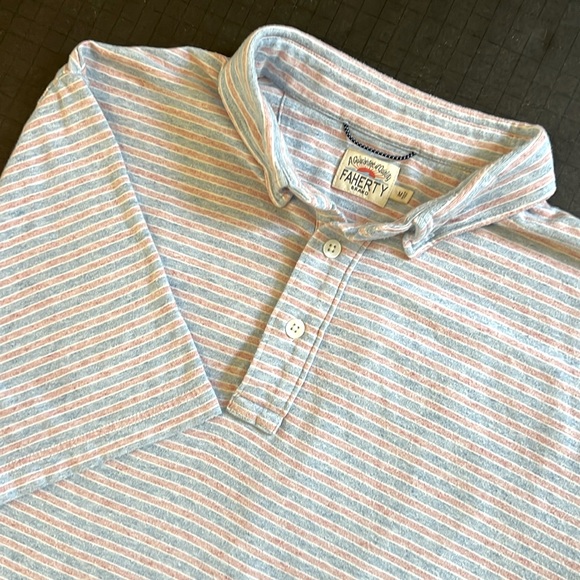 Faherty | Shirts | Faherty Brand Mens Movement Polo Red White Blue Size ...
